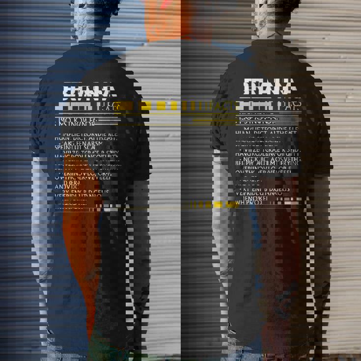 Brianna Name Gift Brianna Facts V2 Mens Back Print T-shirt - Seseable