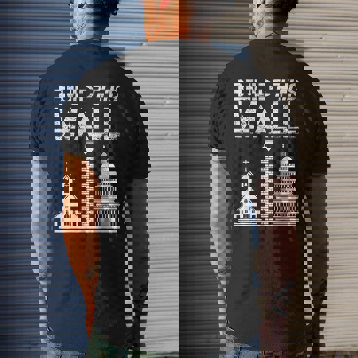 Build This Wall Separation Of Church And State Usa Men's T-shirt Back ...