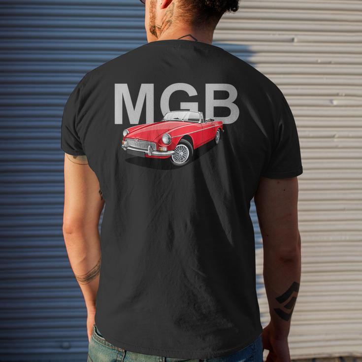 Classic British Mgb Sports Car Mens Back Print T-shirt - Seseable