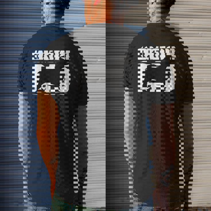 Corgidor For Dog Father 'Corgidor Dad' Corgidor Men's T-shirt Back Print | Mazezy