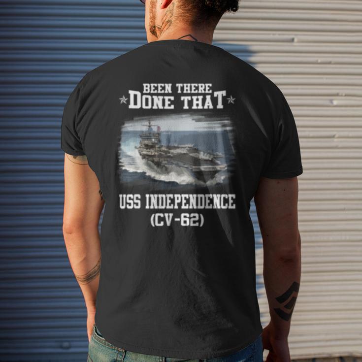 Cv62 Uss Independence Navy Ships Men's Back Print T-shirt | Mazezy