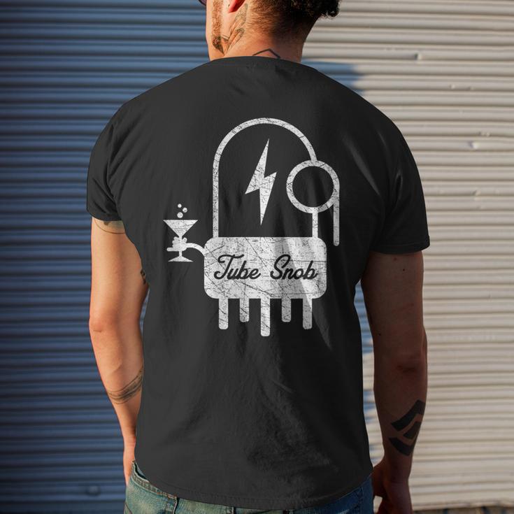 Funny Analog Valve Tube Snob Mens Back Print T-shirt | Mazezy