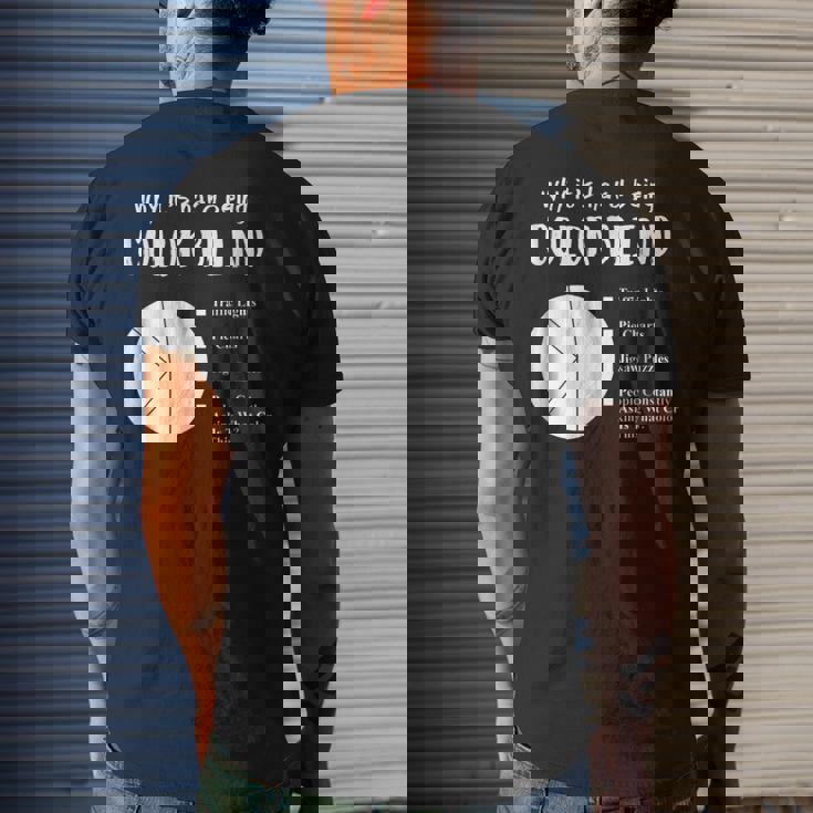 Funny Color Blind Pie Chart Mens Back Print T-shirt | Mazezy