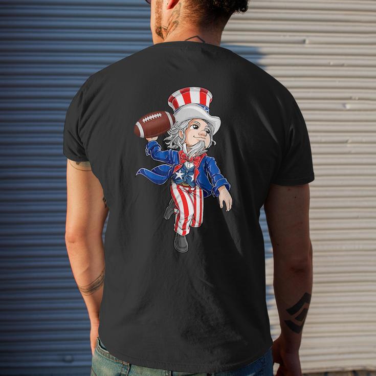 Funny Uncle Sam Football American Flag Indepedence Day Boys Mens Back ...