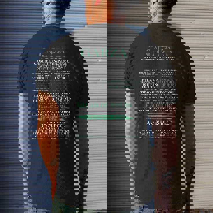 Garza Name Gift Garza Completely Unexplainable Mens Back Print T-shirt ...