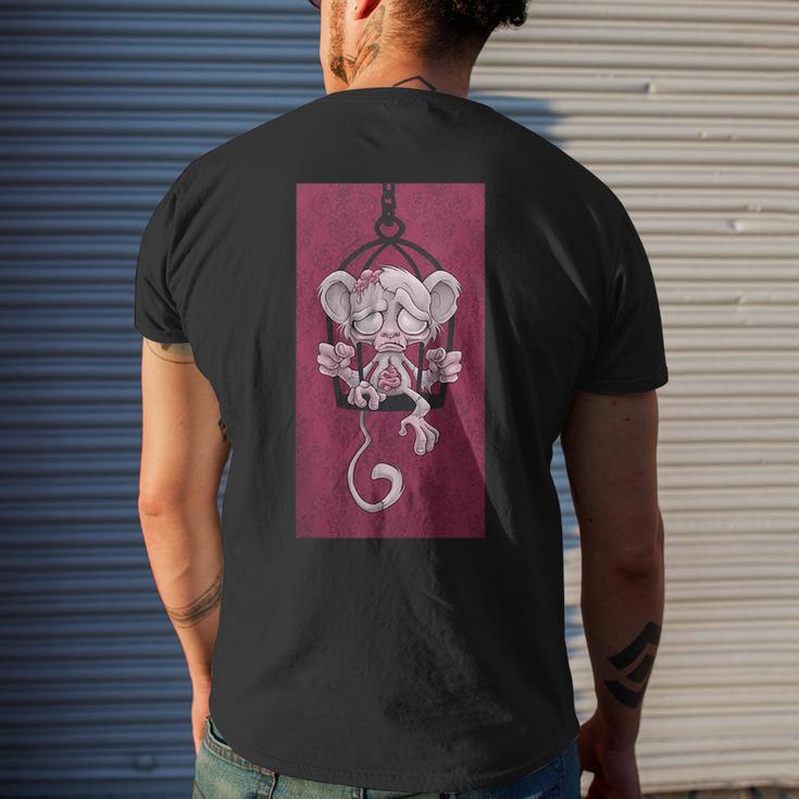 Gothic Chimpanzee Monkey Ape Sad Horror Alt Mens Back Print T-shirt ...