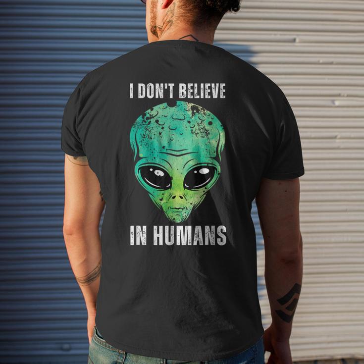 Green Turquoise Alien Face Halloween Costume Men's T-shirt Back Print ...