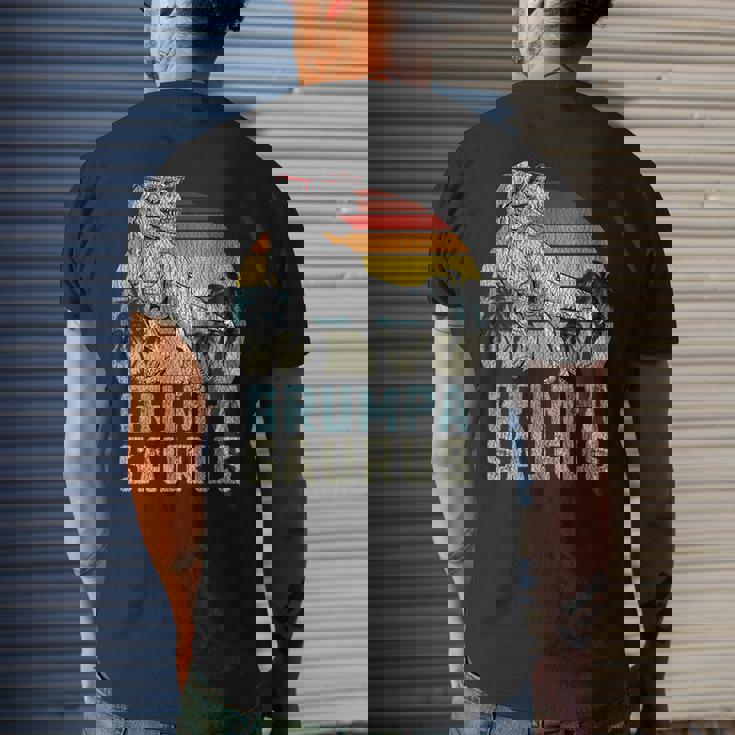 Grumpasaurus T Rex Dinosaur Grumpa Saurus Family Matching Mens Back ...