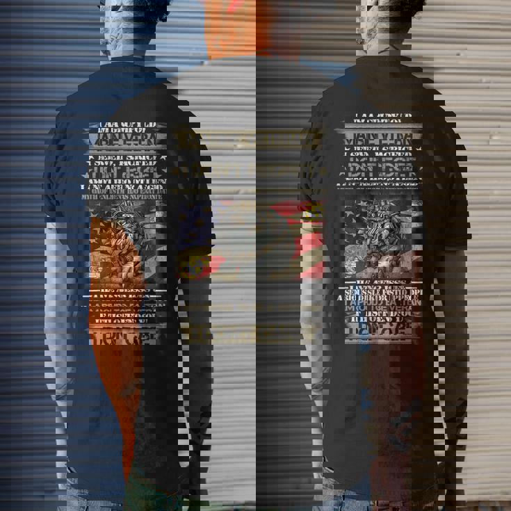 Grumpy Old Marine Veteran Not A Hero Not A Legend Men's Back Print T ...