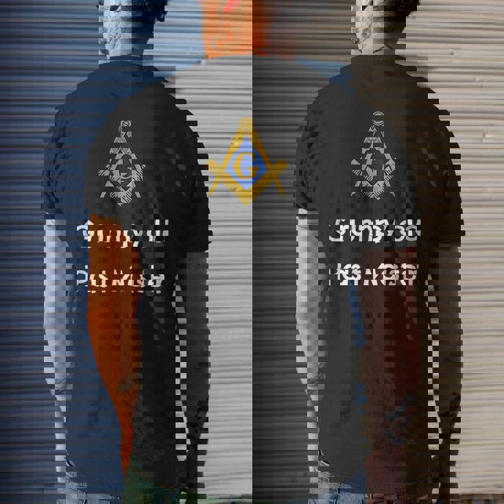 Grumpy Old Past Master Freemason Symbol Masonic Lodge Men's Back Print ...