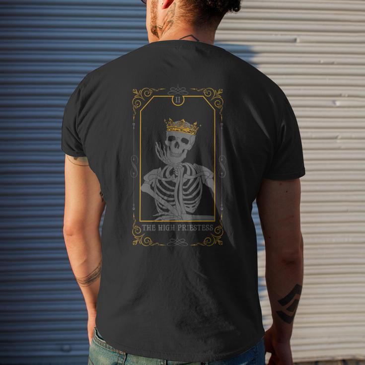 High Priestess Arcana Tarot Card Witchcraft Skeleton Goth Mens Back ...