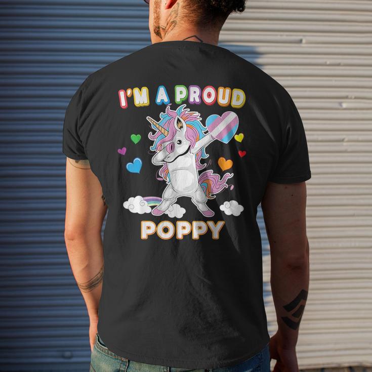Im A Proud Transgender Poppy Lgbt Pride Dabbing Unicorn Mens Back Print ...