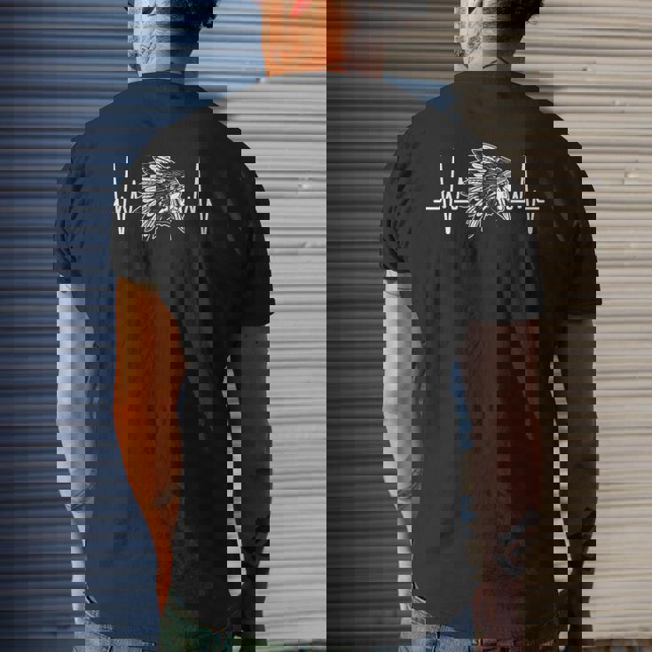 Indian Pride Headdress Indigenous Heartbeat Native American Men's T ...