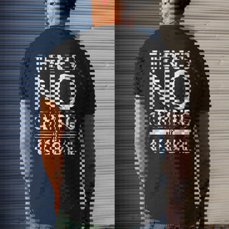 Kickball Player Theres No Crying In Kickball Mens Back Print T-shirt ...