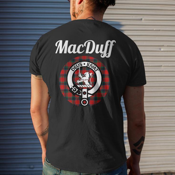 Macduff Clan Scottish Name Coat Of Arms Tartan Mens Back Print T-shirt ...