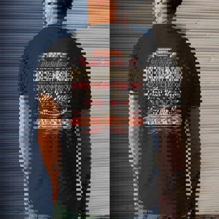 Never Underestimate A Boilermaker T Boilermaker Funny Gifts Mens Back ...