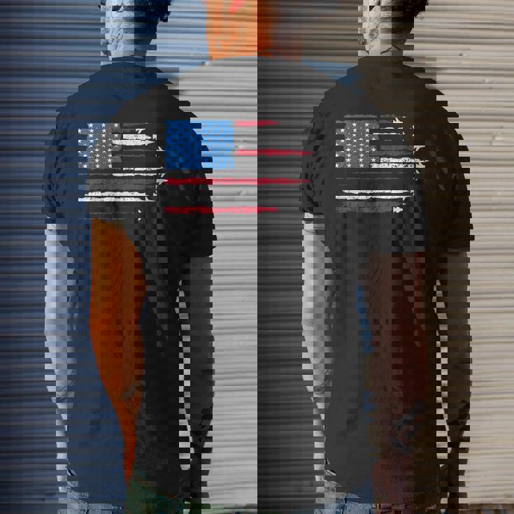 Patriotic Red White Blue Usa Flag Fighter Jets 4Th Of July Mens Back ...