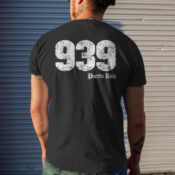 Puerto Rico 939 Area Code Proud Puerto Rican Men's T-shirt Back Print ...