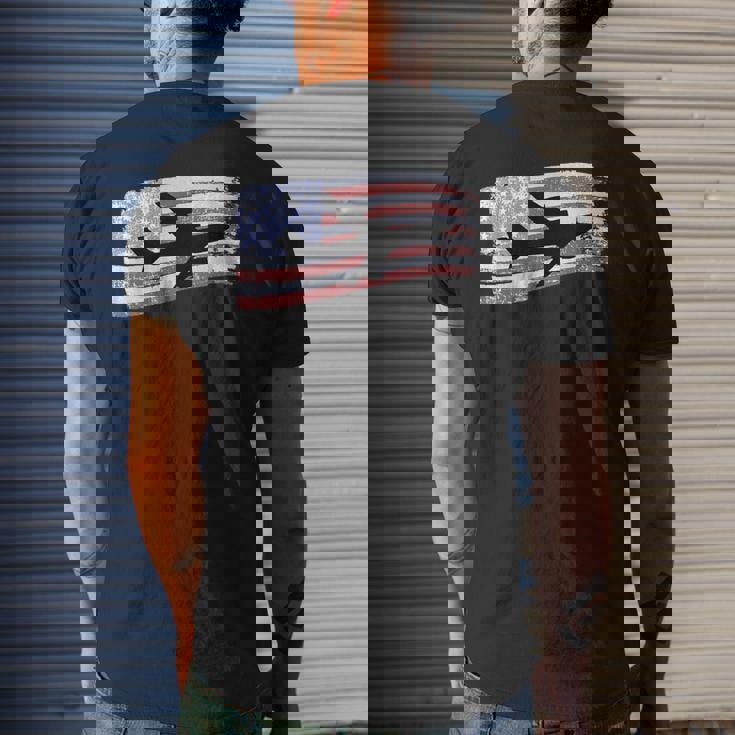 Rc-135 Rivet Joint Spy Plane Distressed Us Flag Men's T-shirt Back ...