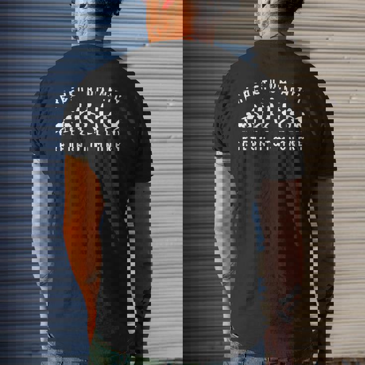 Reject Humanity Return To Monkey Meme Human Evolution Men's T-shirt ...