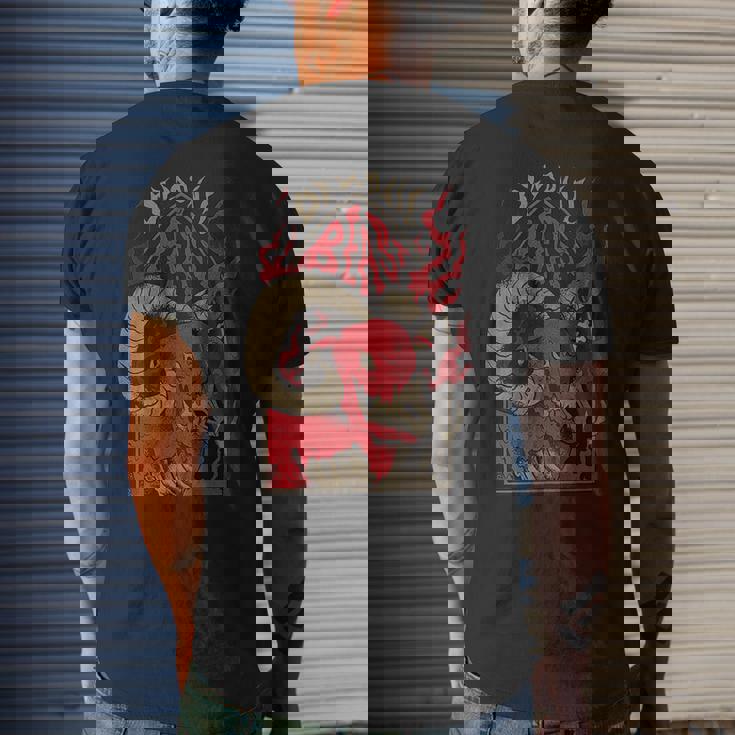 Scary Goat King Weirdcore Aesthetic Kidcore Scene Mens Back Print T ...