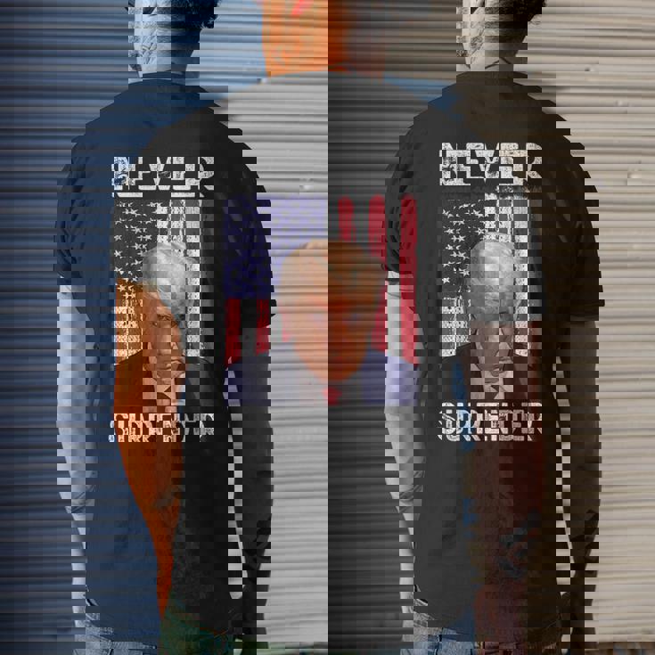 Shot T Vintage American Flag Never Surrender 2024 Men's T-shirt Back ...