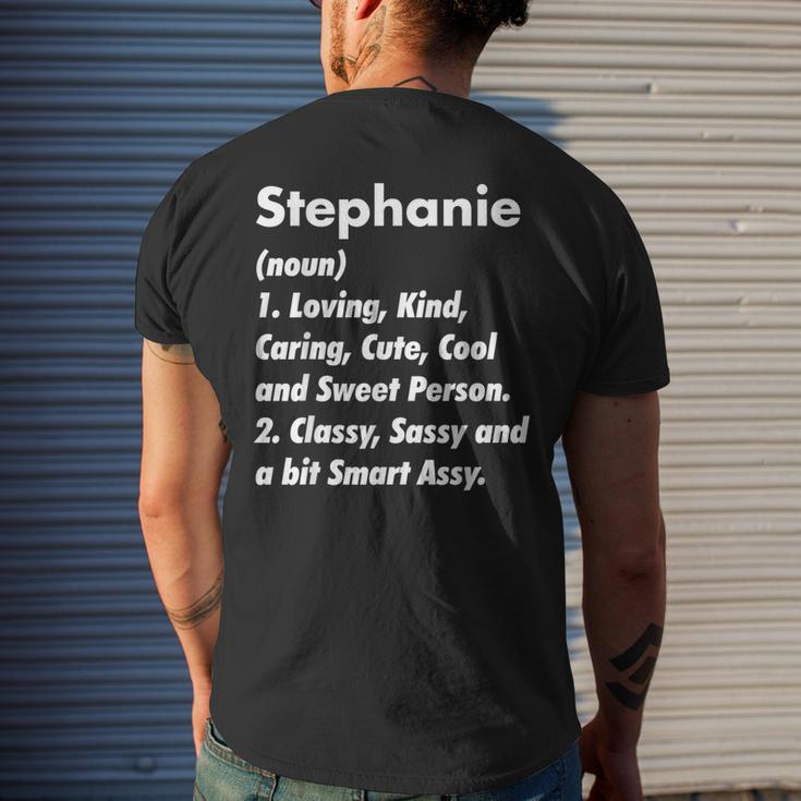 Stephanie Definition Personalized Birthday Idea Men's Back Print T ...