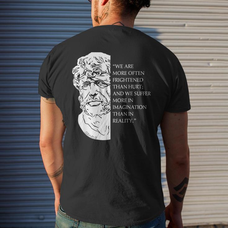 Stoicism Seneca Stoic Philosophy Quote Reality Men's T-shirt Back Print ...