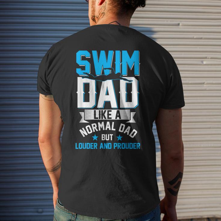 Swim Dad Like A Normal Dad But Funny Swim Dad Fathers Day Mens Back ...