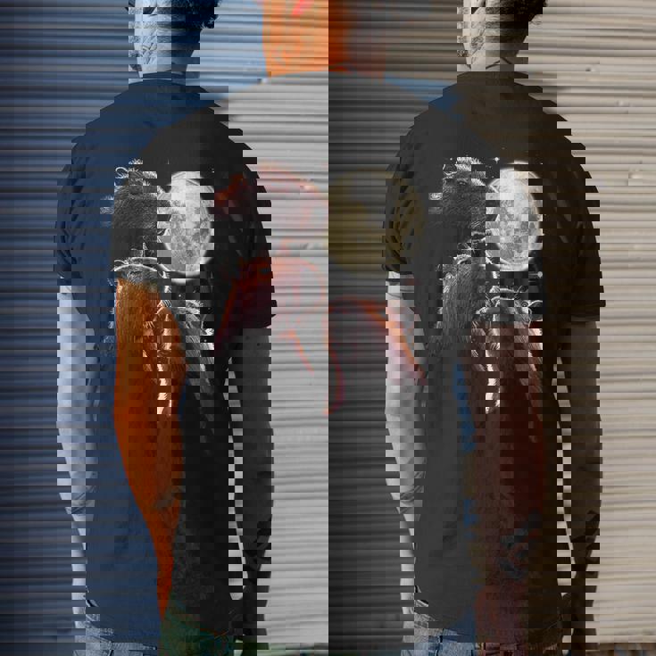 Three Capybara Moon Funny Capybara Meme Mystical Capybara Mens Back ...