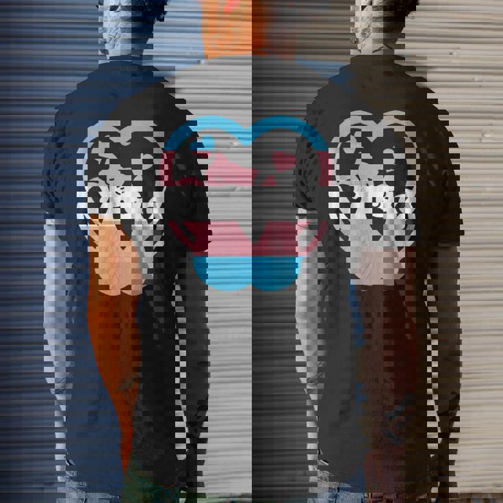 Transgender Flag Ftm Mtf Trans Pride Cat Lover Mens Back Print T-shirt ...