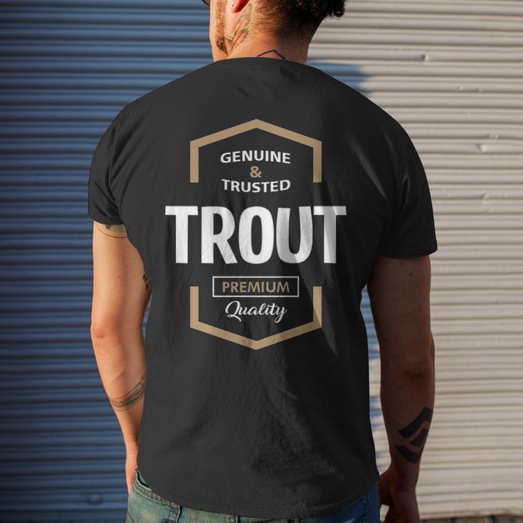 Trout Name Gift Trout Quality Mens Back Print T-shirt - Seseable
