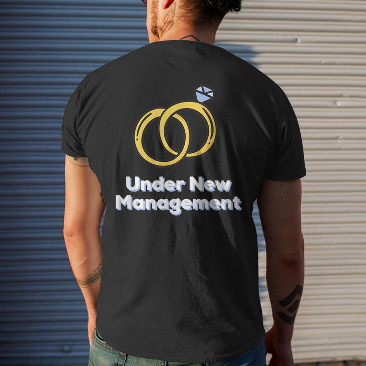 Under New Management Wedding Present For Bride & Grom Mens Back Print T ...
