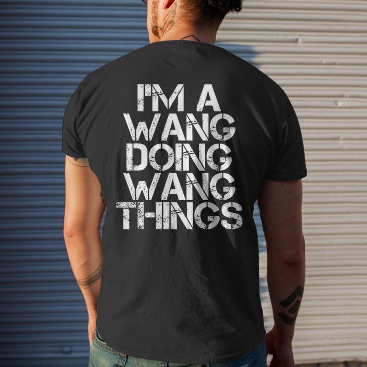 Wang Surname Family Tree Birthday Reunion Idea Men's Back Print T-shirt ...