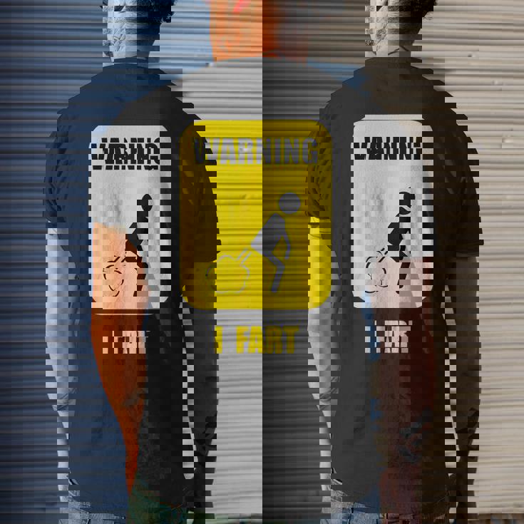 Warning I Fart Fart Zone Gassy Farting Gag Men's T-shirt Back Print ...