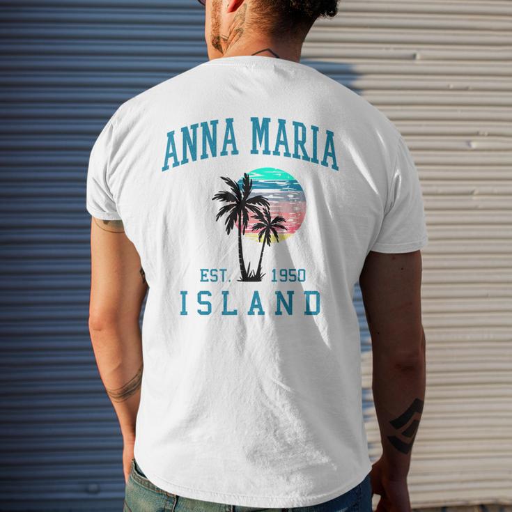 Anna Maria Island Florida Vintage Beach Palm Trees Summer Mens Back ...