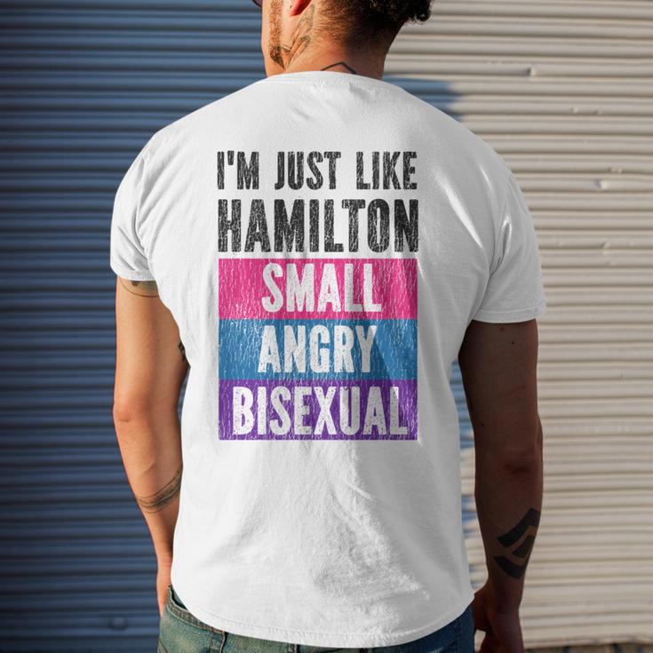 Bisexual Bi Pride Flag Im Just Like Hamilton Small Angry & Mens Back ...