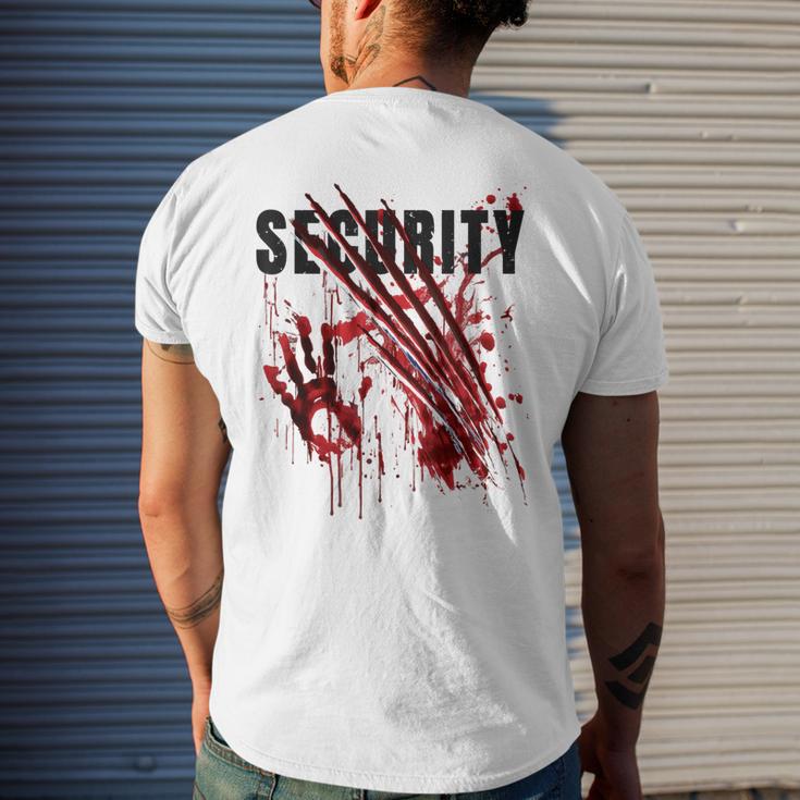 Security Bloody Handprint Horror Halloween Blood Splatters Men's T ...