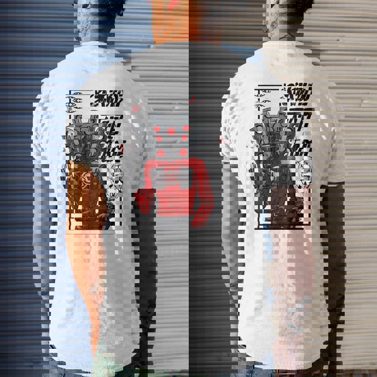 Skibidi Toilet Speakerman Cameraman Tv Man Men's T-shirt Back Print ...