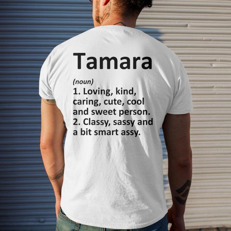Tamara Definition Personalized Name Birthday Idea Men's Back Print T ...