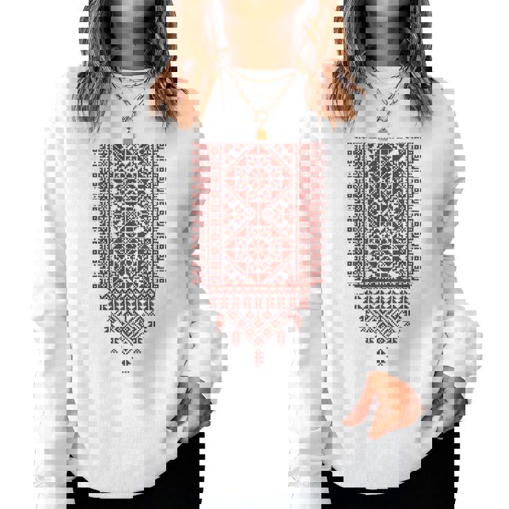 Palestine Arabic Girls Islamic Folklore Thobe Women Sweatshirt | Mazezy