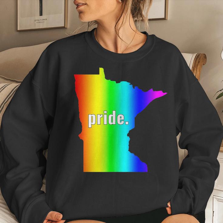 The Official Gay Pride Minnesota Rainbow Women Sweatshirt | Mazezy