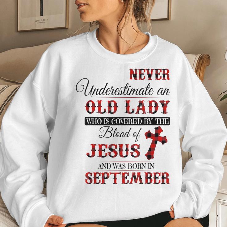 Never Underestimate An Old Lady Love Jesus Born In September Women ...