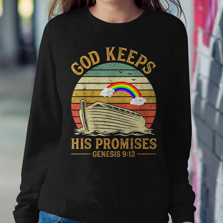 God Keeps His Promises Rainbow Noah Ark Jesus Christian Women ...