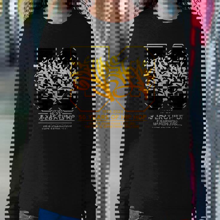 Hip Hop 50 Years Anniversary Graffiti 50 Years Hip Hop Women Sweatshirt ...