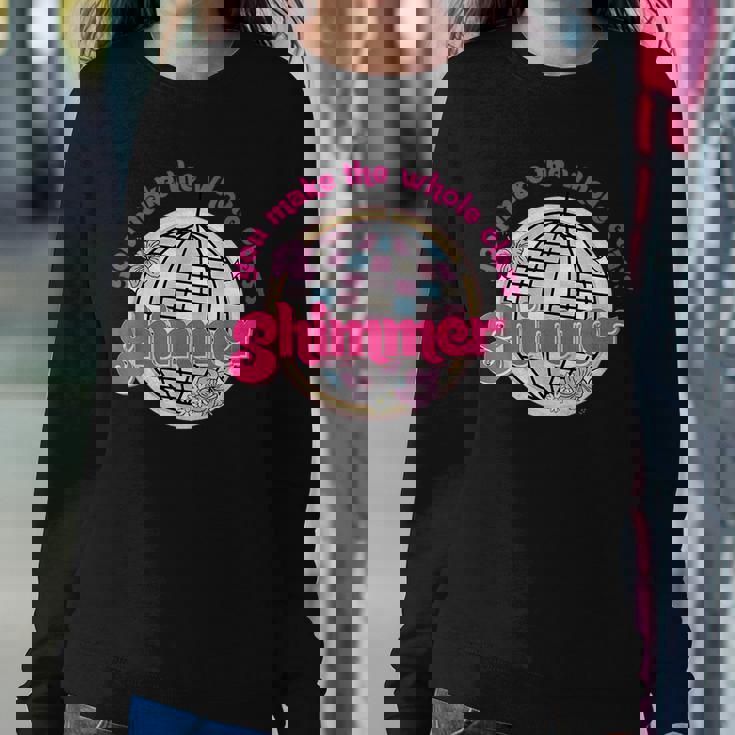 You Make The Whole Class Shimmer Disco Ball Teacher Women Sweatshirt ...