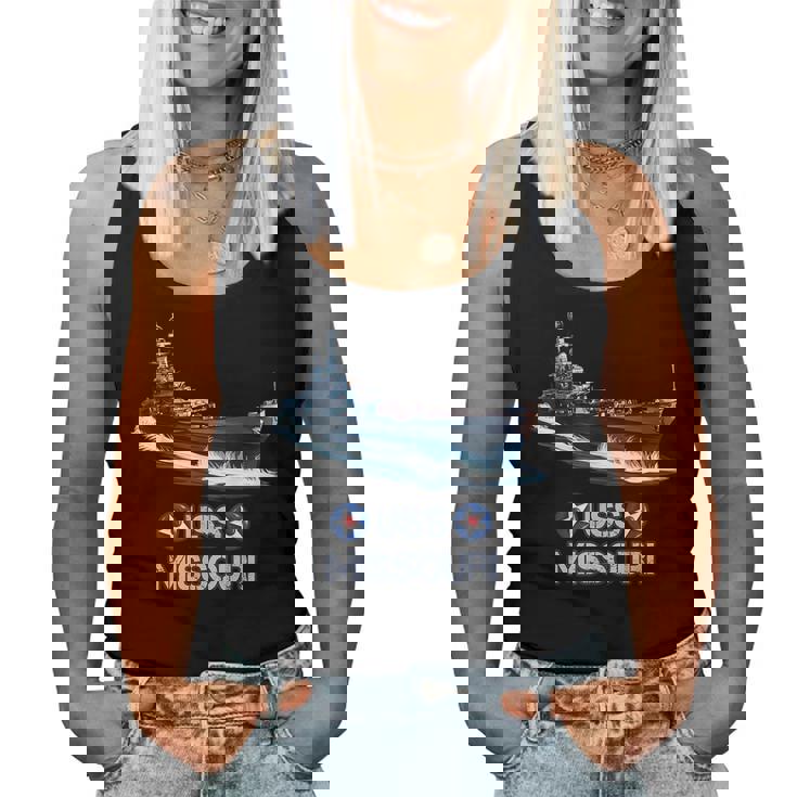 American World War 2 Naval Battleship Uss Missouri Women Tank Top Basic ...