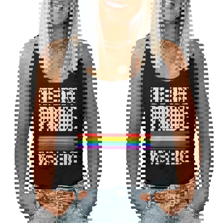 The First Pride Was A Riot Lgbt Gay Pride Mp Women Tank Top | Mazezy