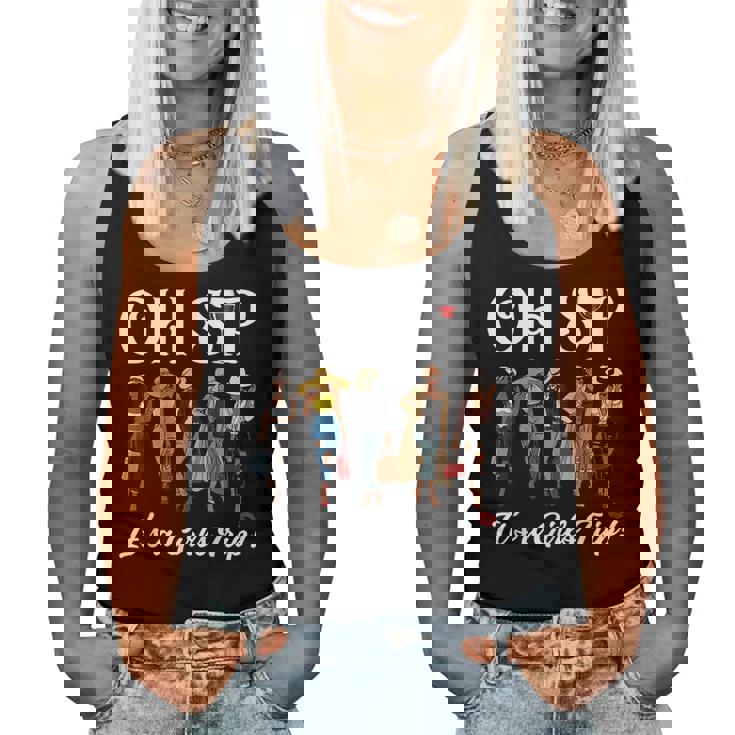 Oh Sip Its A Girls Trip Wine Party Black Women Queen Women Tank Top | Mazezy