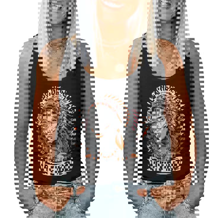 Never Underestimate A Woman With Native Blood Tribal Women Tank Top ...